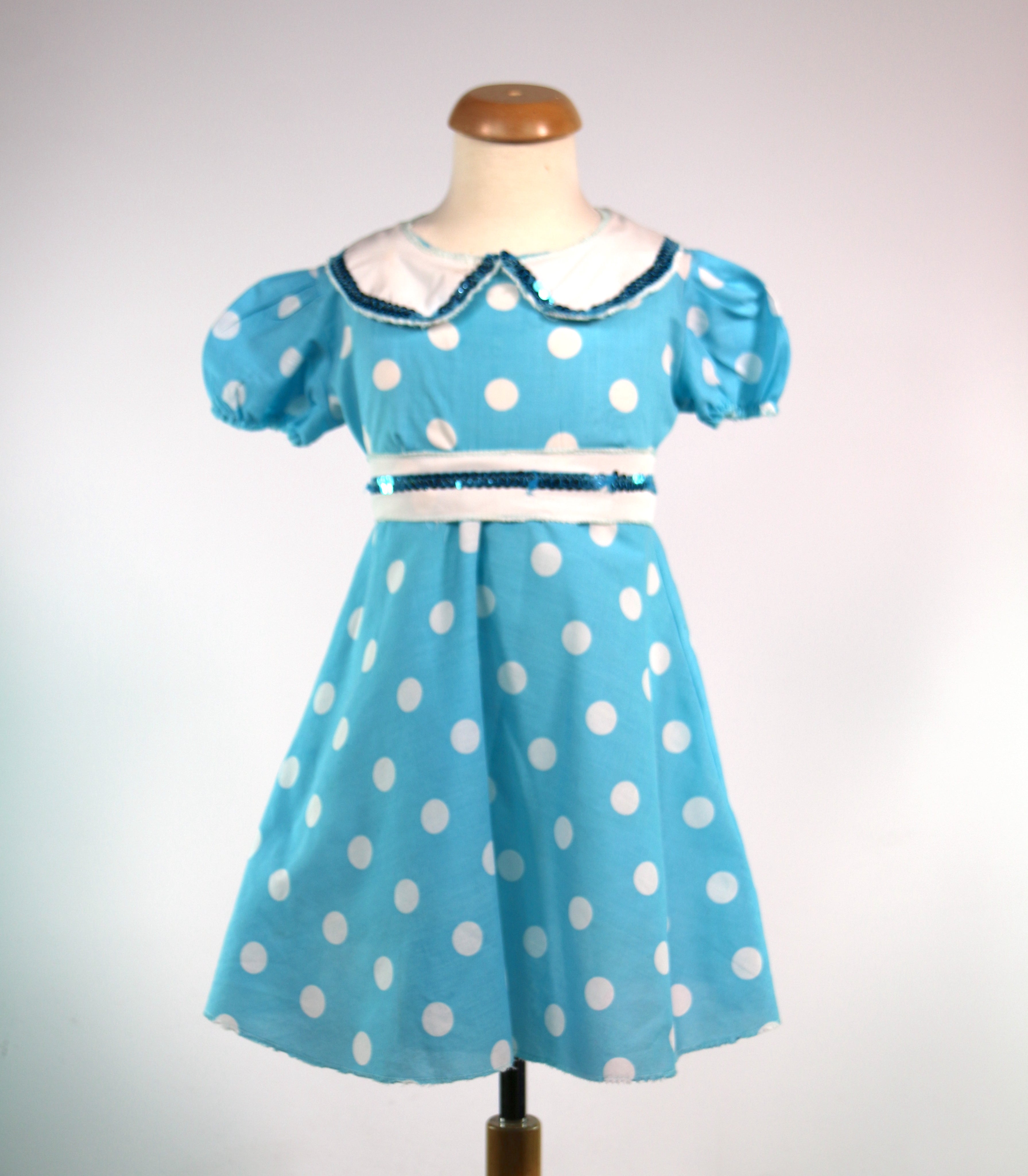 Aqua Polka Dot Dress and Top – Sparkle Costume
